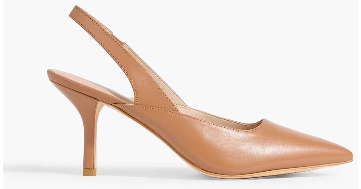 Stuart Weitzman Zuri 75 Leather Slingback Pumps in Pink | Lyst