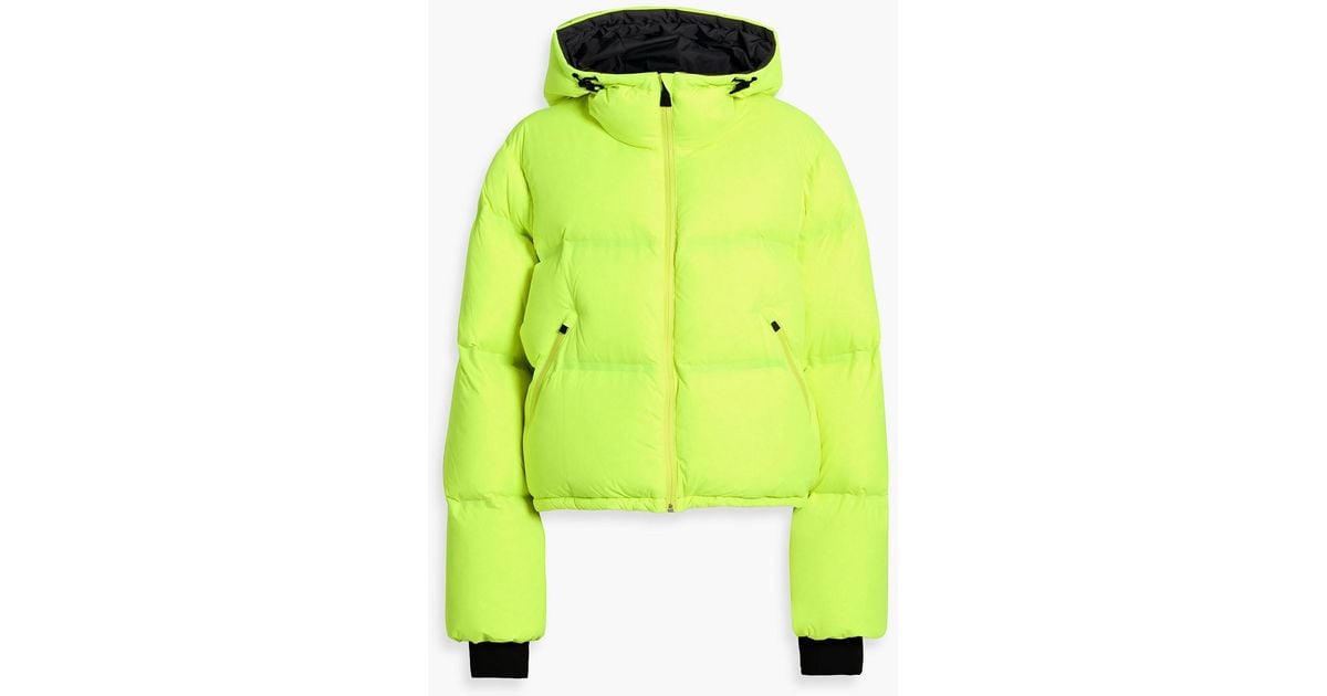 Aztech Mountain Minnie Nuke Cropped Neon Quilted Down Ski Jacket in ...