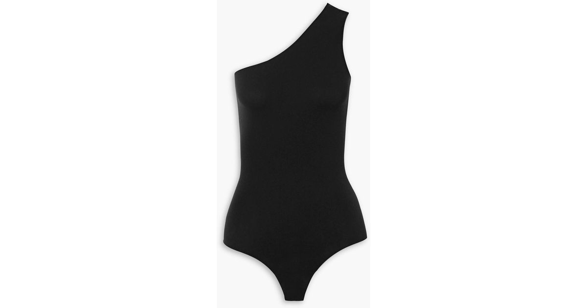 Commando Ballet One-shoulder Stretch-jersey Thong Bodysuit in Black ...