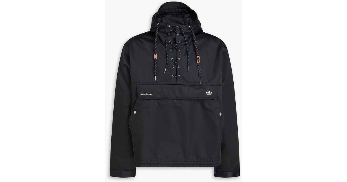 adidas Originals Shell Anorak in Black for Men | Lyst UK