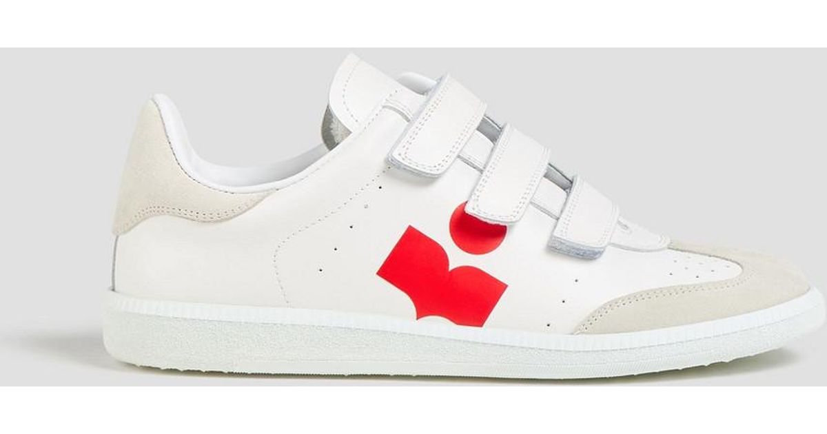 Isabel Marant Bethy Leather Sneakers in White | Lyst UK