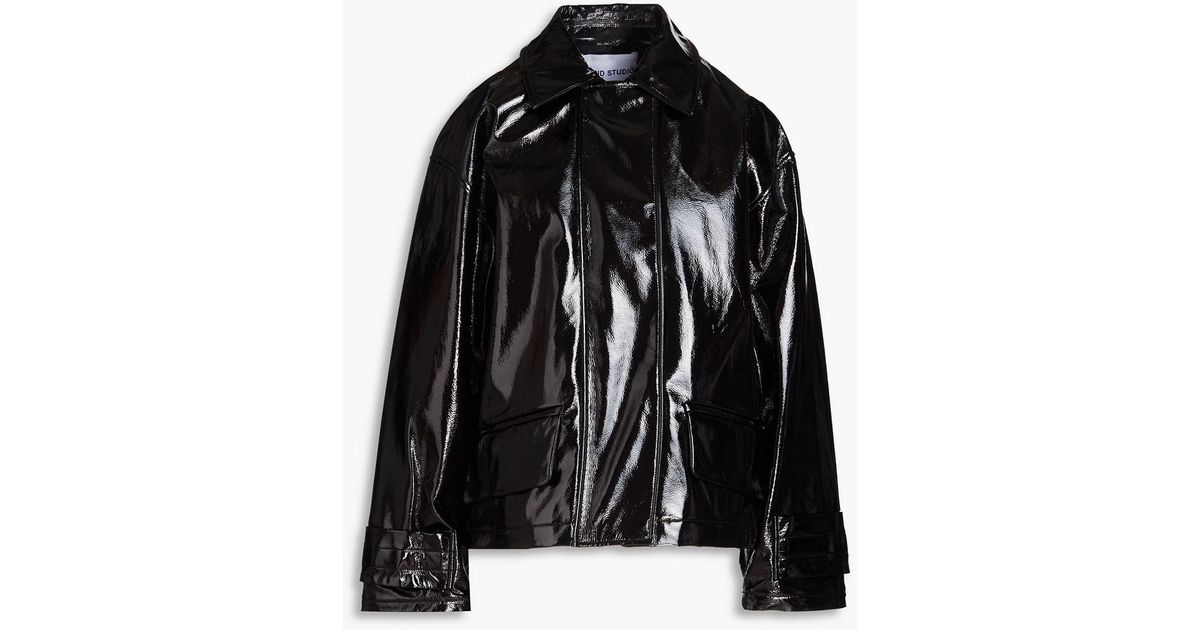 Stand Studio Constance Glossed Jacket in Black | Lyst