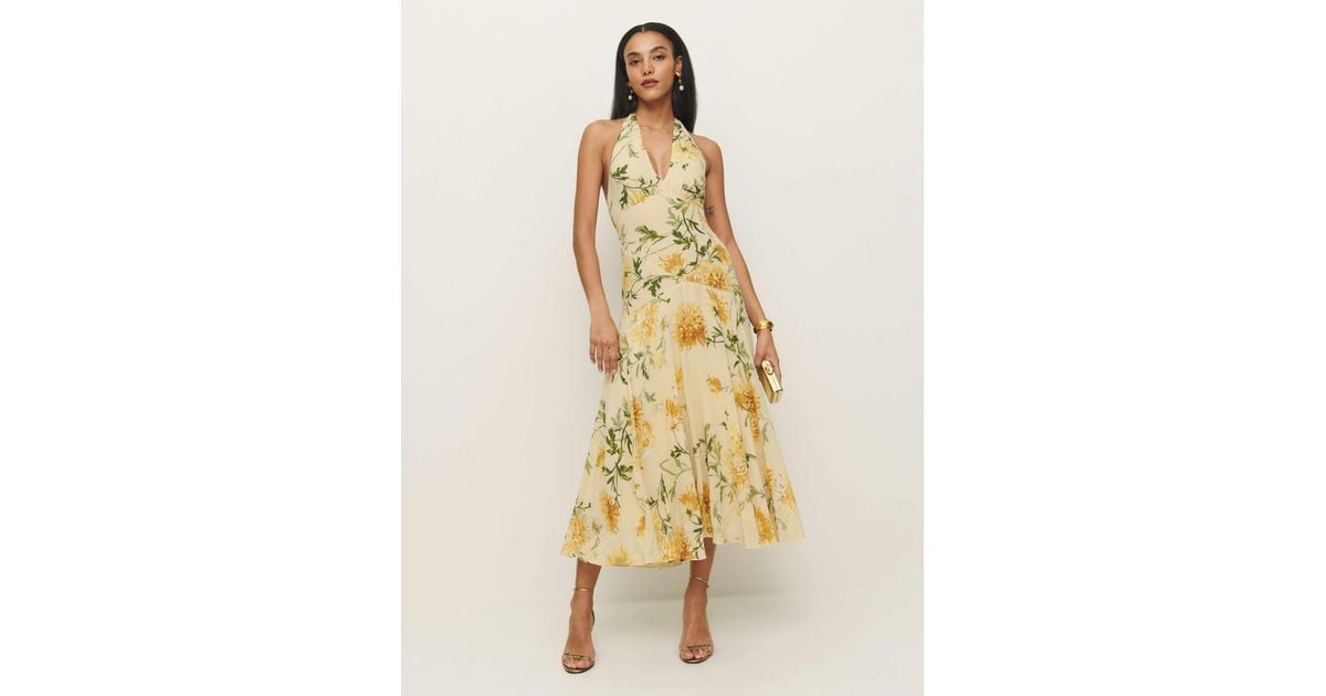 Reformation Briony Dress in Yellow | Lyst