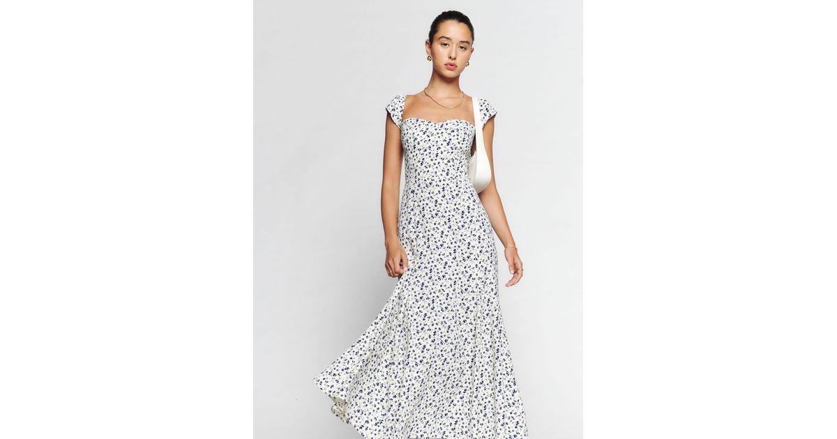 Reformation Bryson Dress in White | Lyst