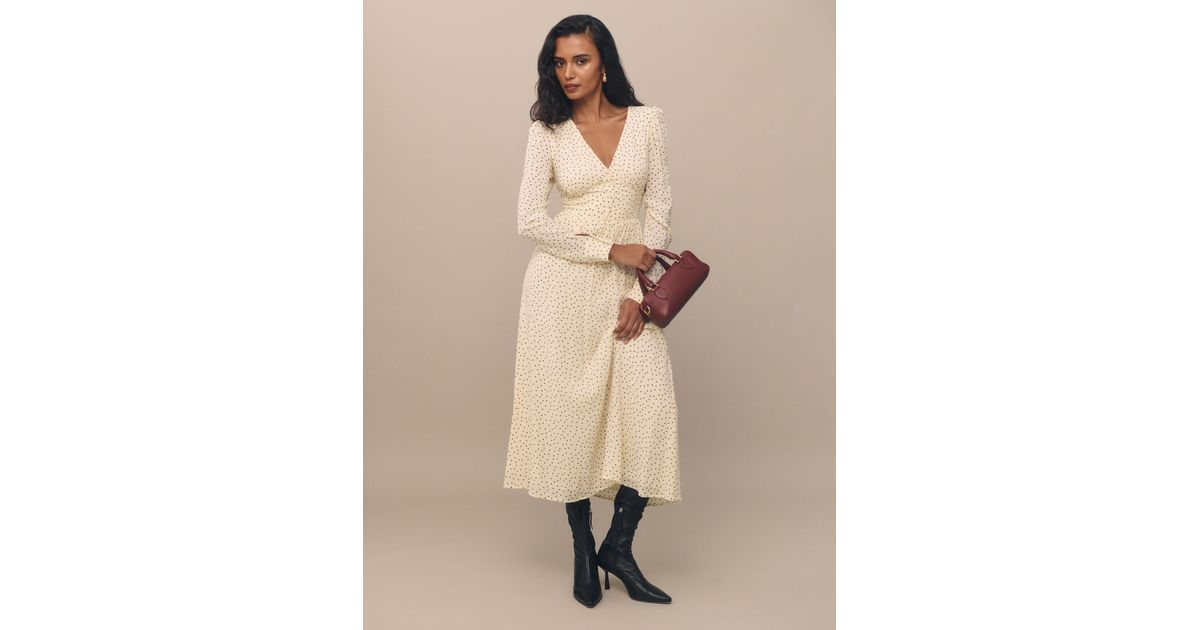Reformation Liara Dress in Natural | Lyst