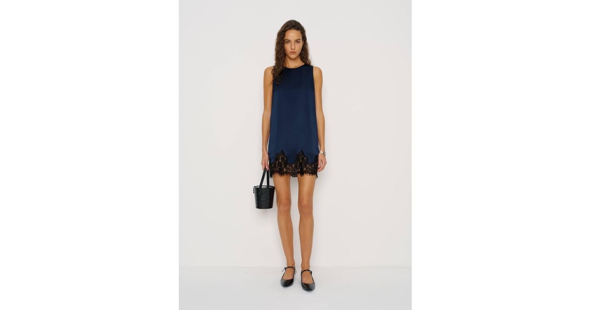Reformation Jessalyn Silk Dress in Blue | Lyst UK
