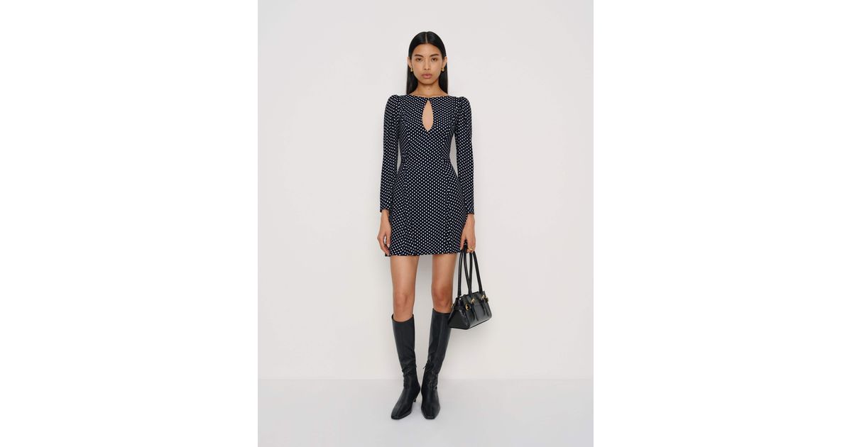 Reformation Lyons Dress 0 in Blue | Lyst UK