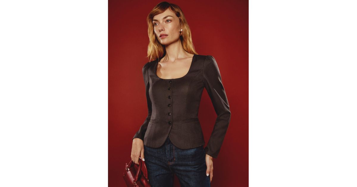 Reformation Prima Top in Red | Lyst