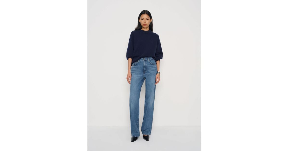 Reformation Val 90S Mid Rise Straight Jeans Denim in Blue | Lyst