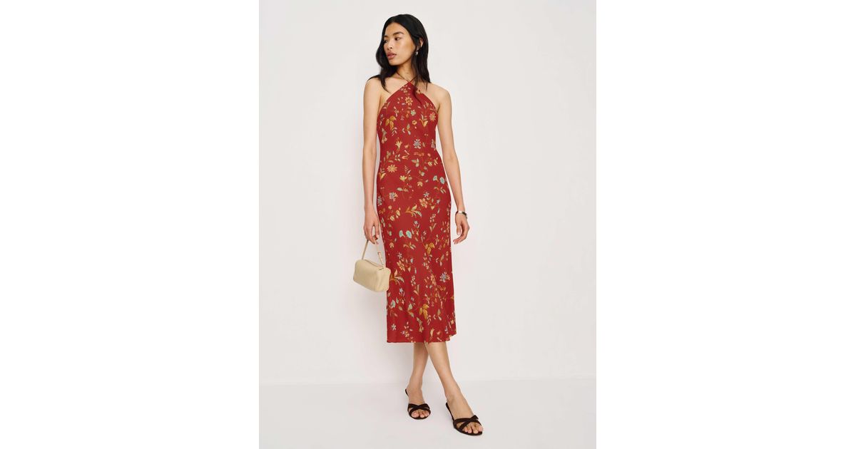 Reformation Floria Dress in Red | Lyst