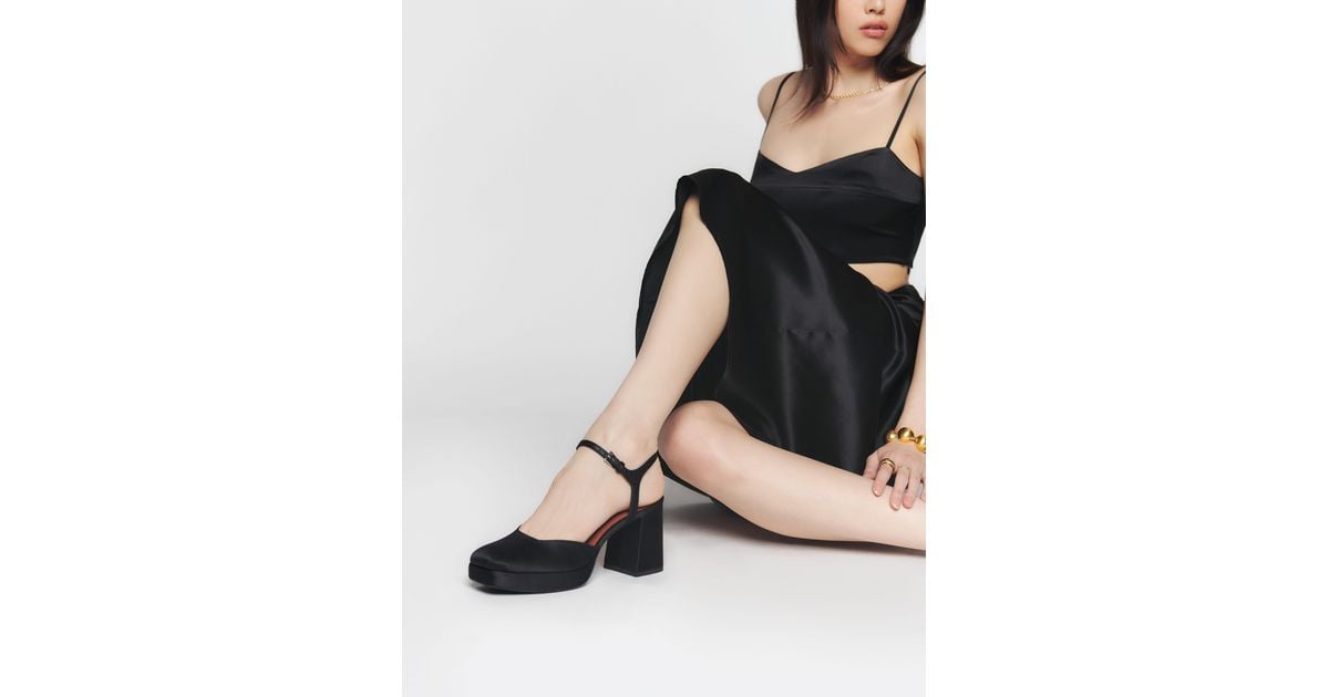 Reformation Marisol Platform Heel in Black | Lyst Australia