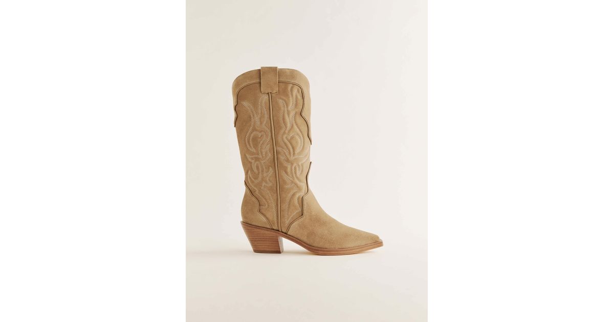 Reformation Western Boot in Natural | Lyst