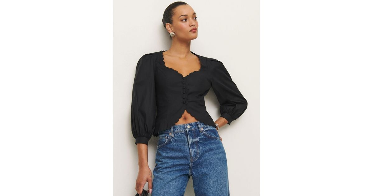 Reformation Elianna Top in Blue | Lyst