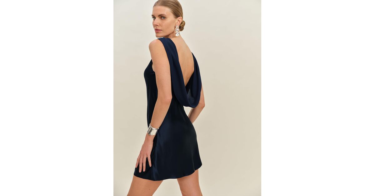 Reformation Jonelle Silk Dress in Blue | Lyst