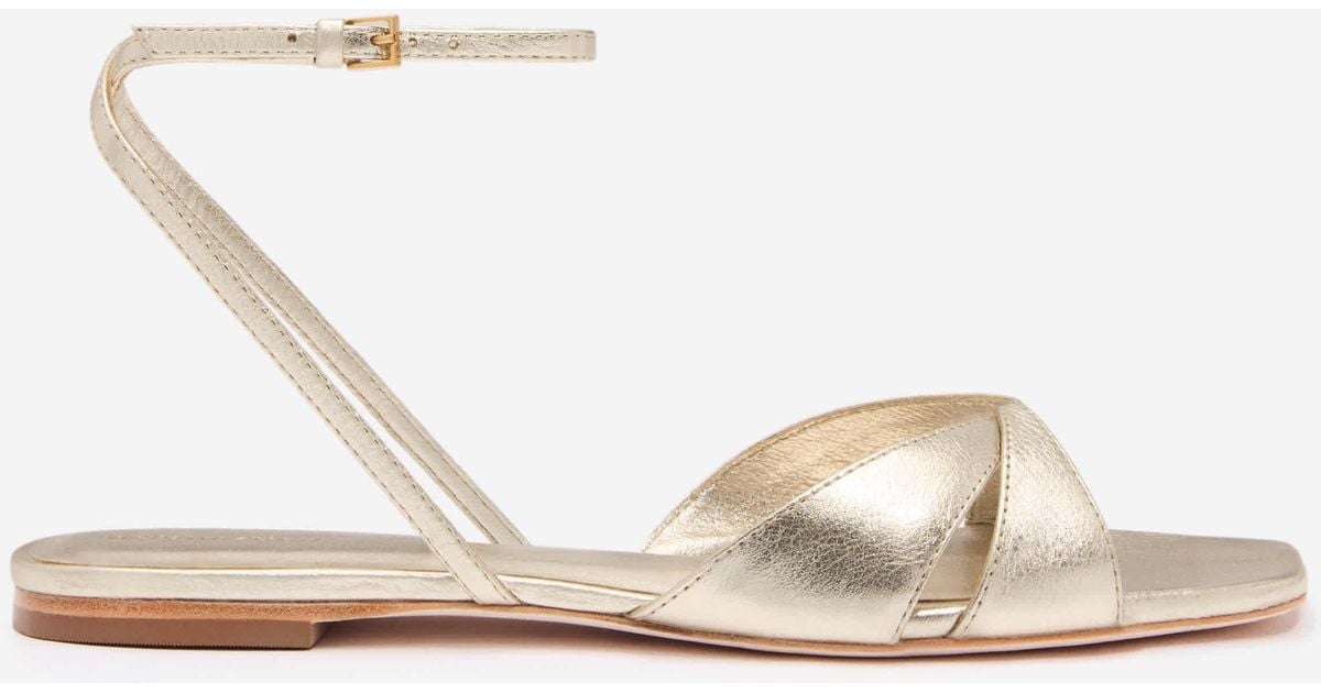 Reformation Marigold Flat Sandal in Natural | Lyst