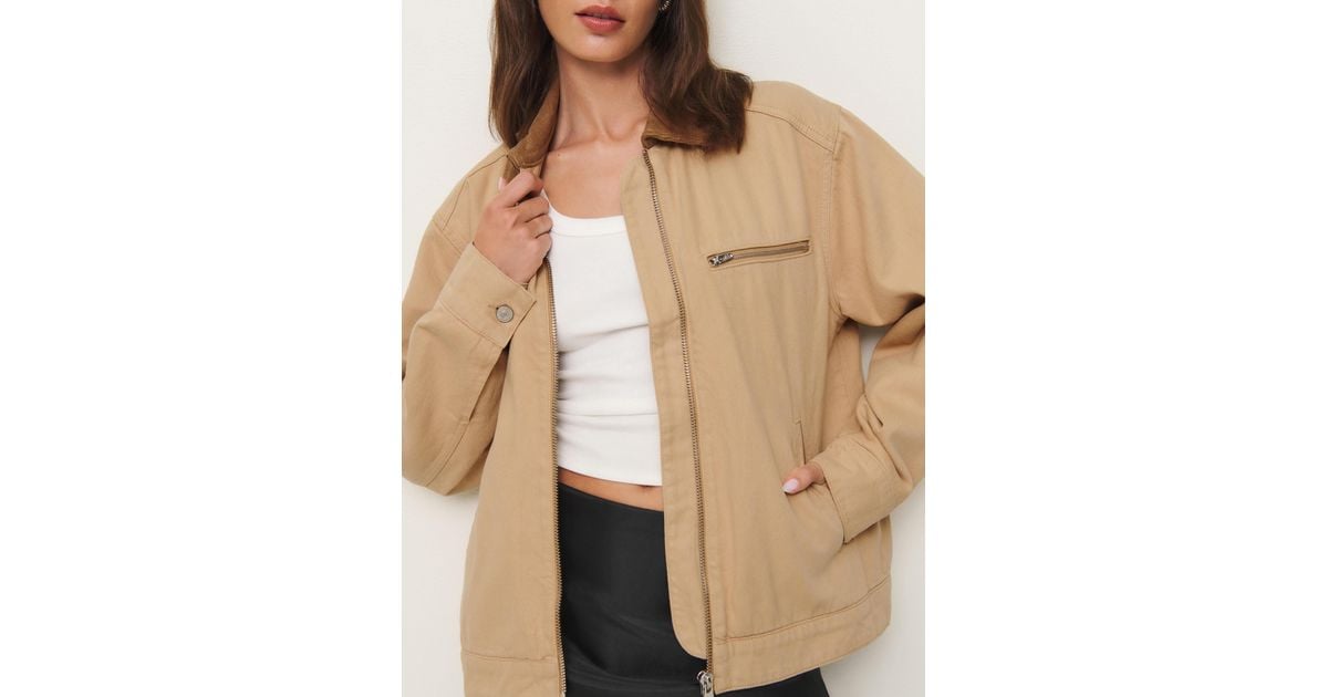 Reformation Harrison Utility Jacket in Natural | Lyst