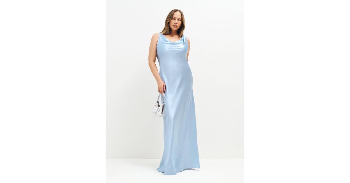 Reformation Annabelle Silk Dress Es in Blue | Lyst