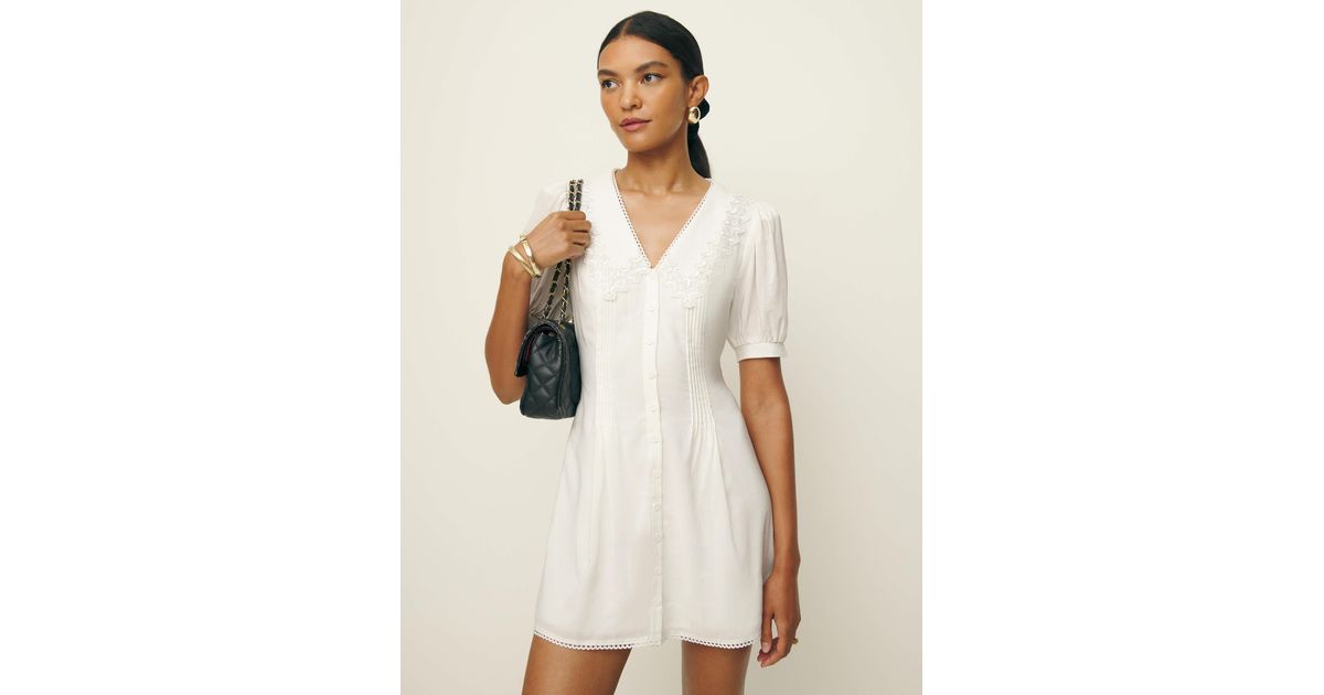 Reformation Nonie Dress in Natural | Lyst
