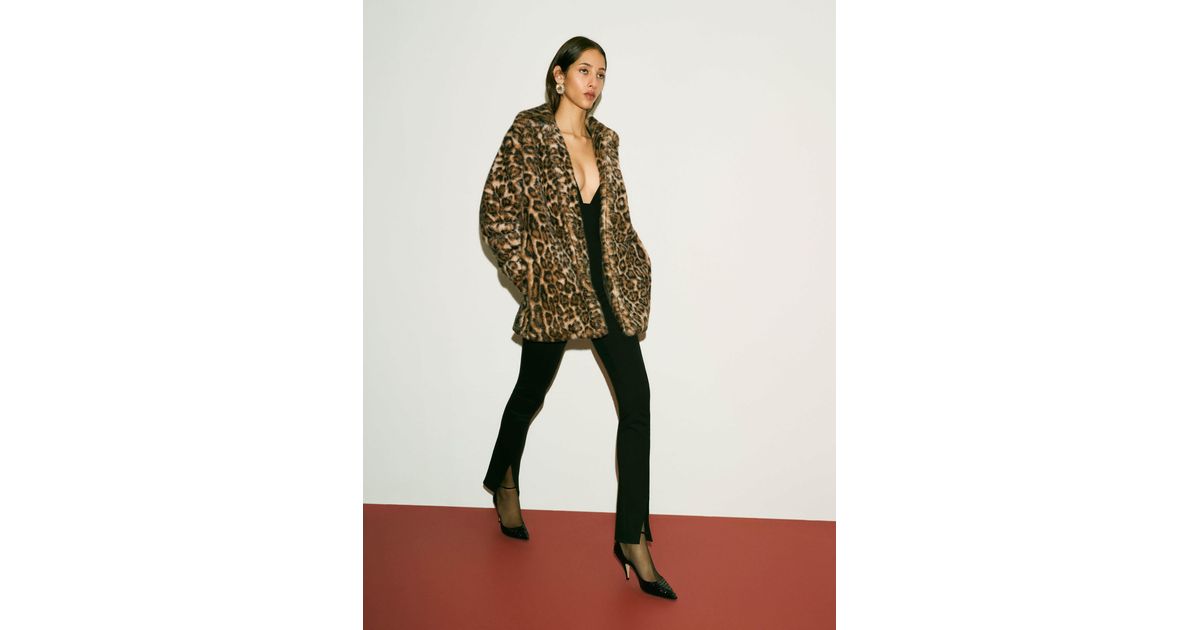Reformation Sable Faux Fur Coat in Brown | Lyst UK
