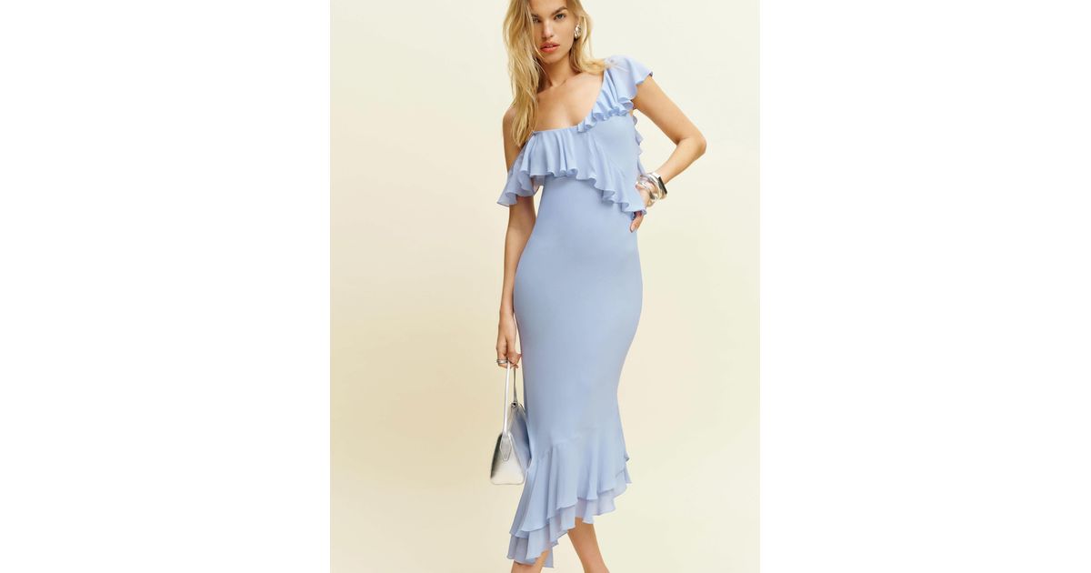 Reformation Martine Dress in Blue | Lyst