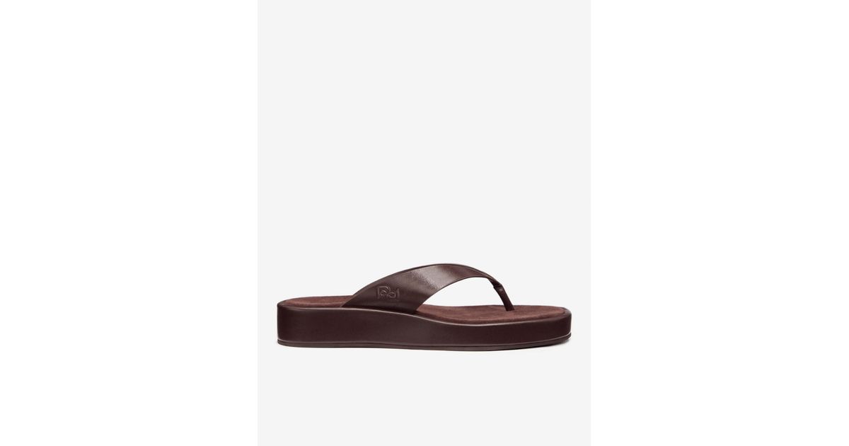 Reformation Eden Platform Thong in Brown | Lyst