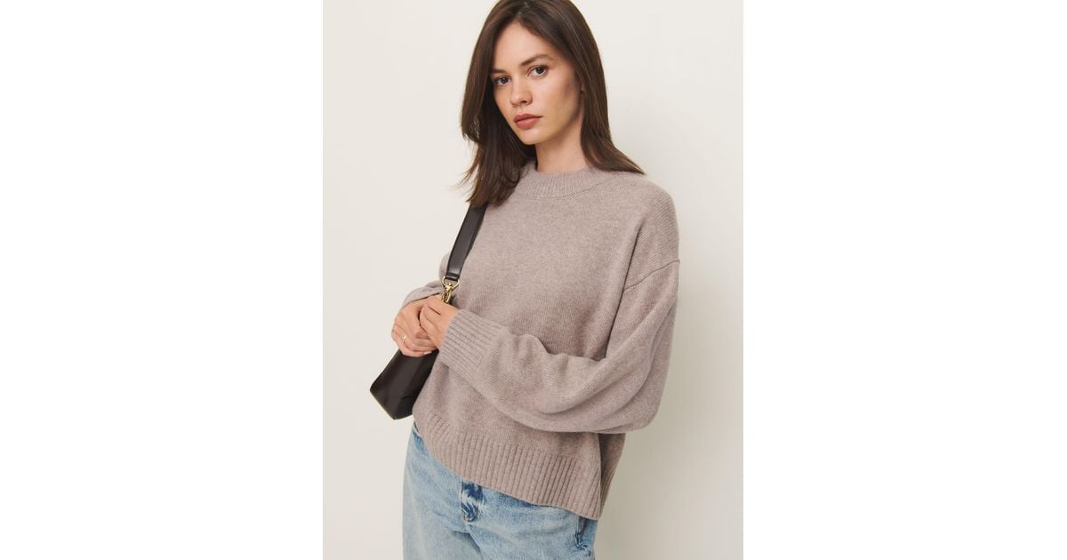 Reformation Cove Cashmere Oversized Crew | Lyst