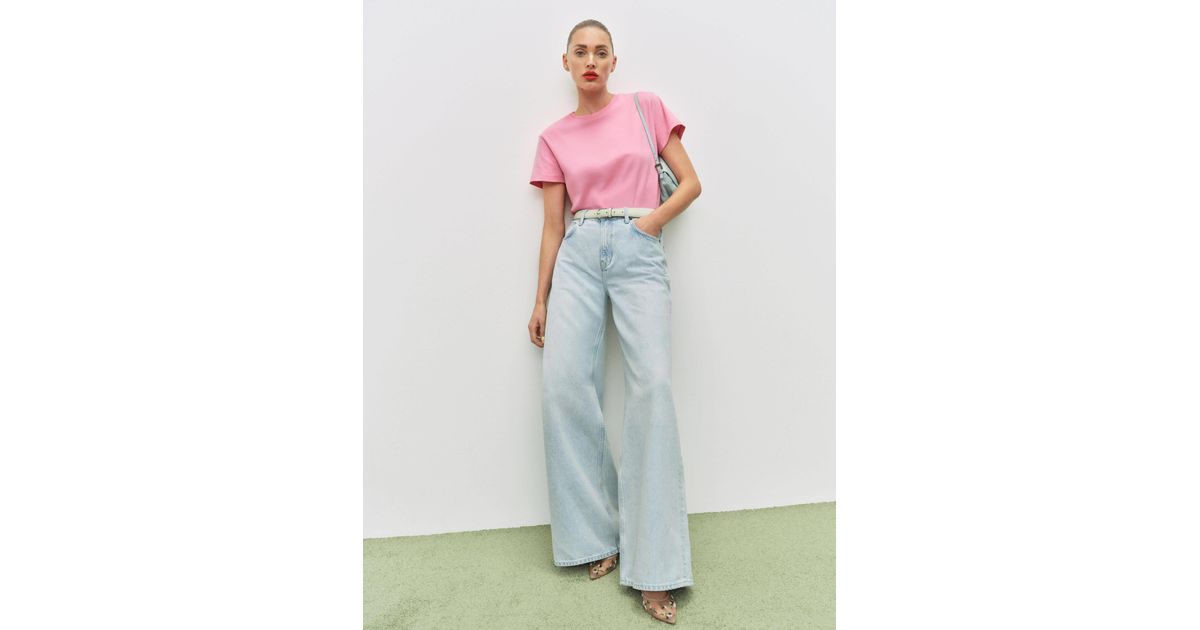 Reformation Eden Mid Rise Wide Leg Jeans | Lyst