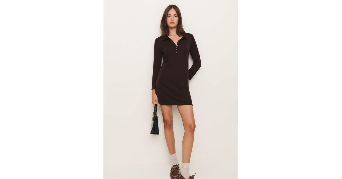 Reformation Luell Regenerative Merino Polo Mini Dress | Lyst