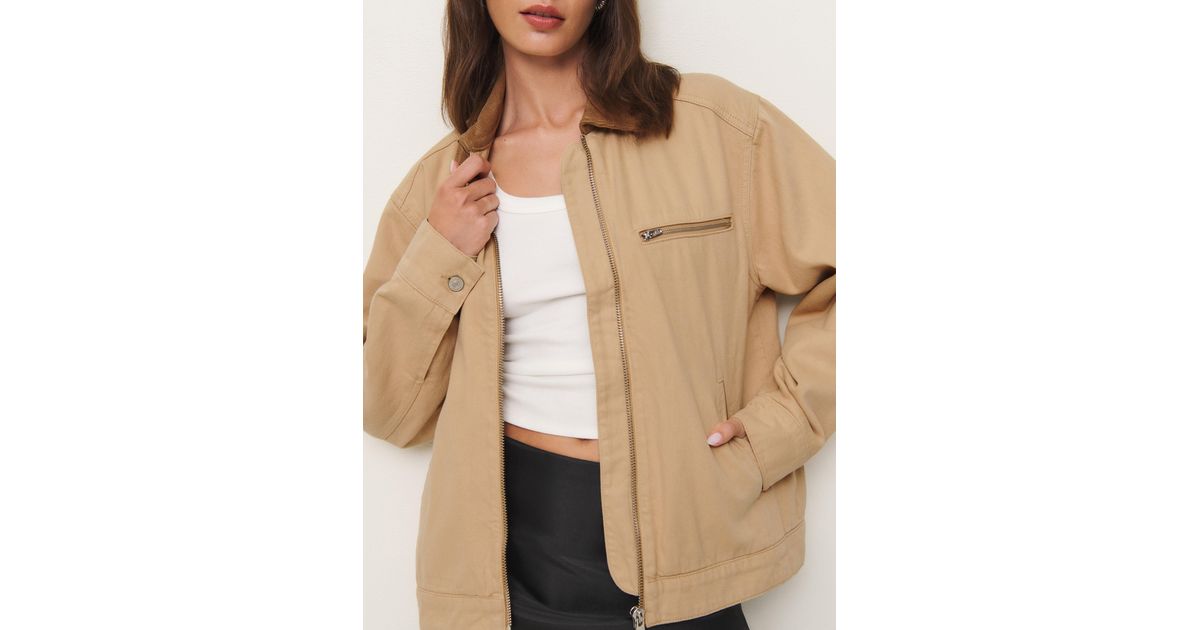Reformation Harrison Utility Jacket in Natural | Lyst