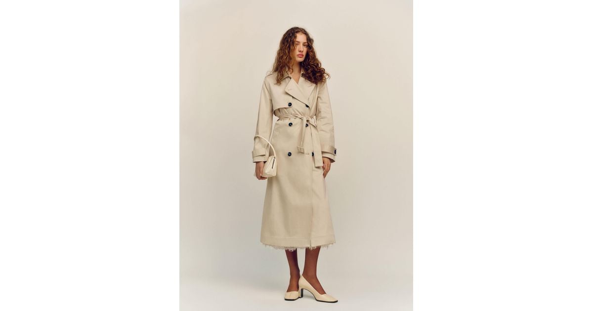 Reformation Matteo Trench Coat in Natural | Lyst UK