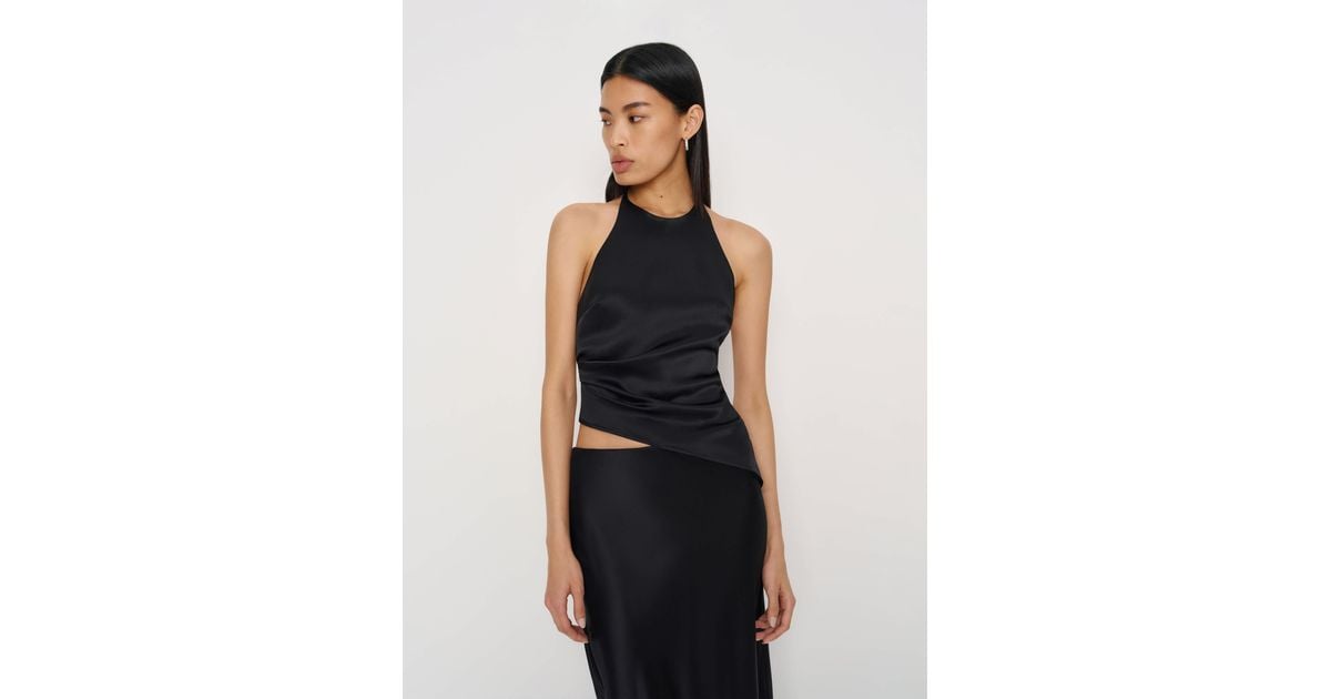 Reformation Reese Silk Top in Blue | Lyst UK
