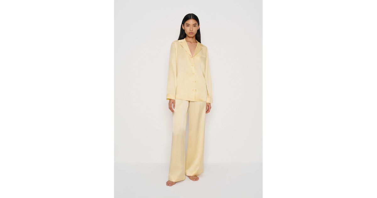 Reformation Ella Silk Set in Natural | Lyst
