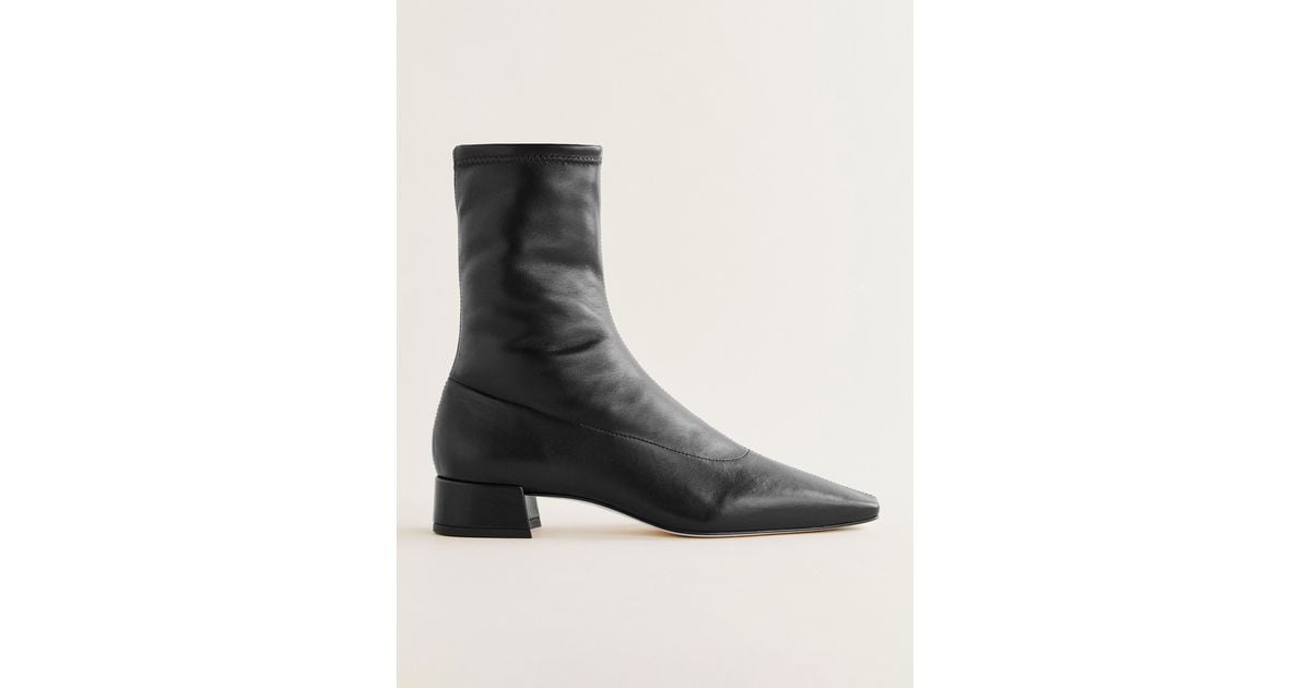 Reformation Rosina Ankle Boot in Black | Lyst