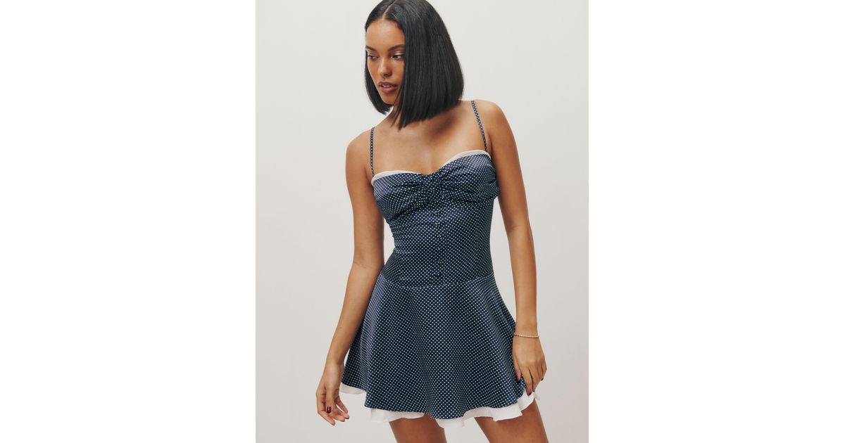 Reformation Ursula Silk Dress in Blue | Lyst