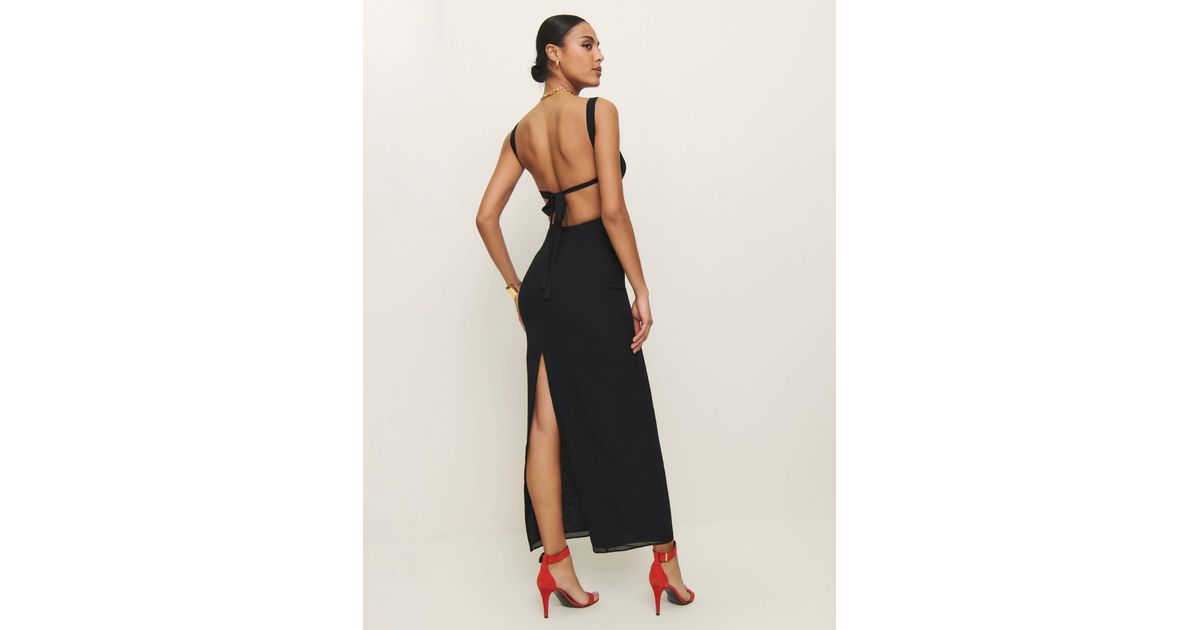 Reformation Chime Dress in Black | Lyst