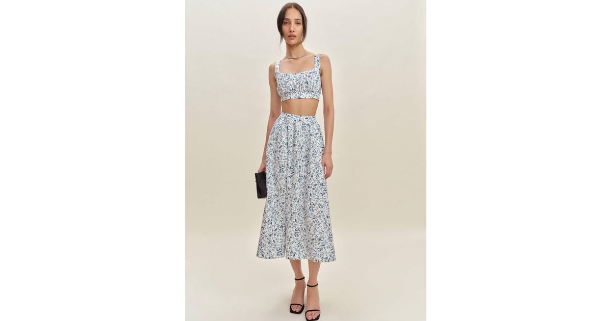 Reformation Shannon Linen Two Piece 10 in Natural | Lyst