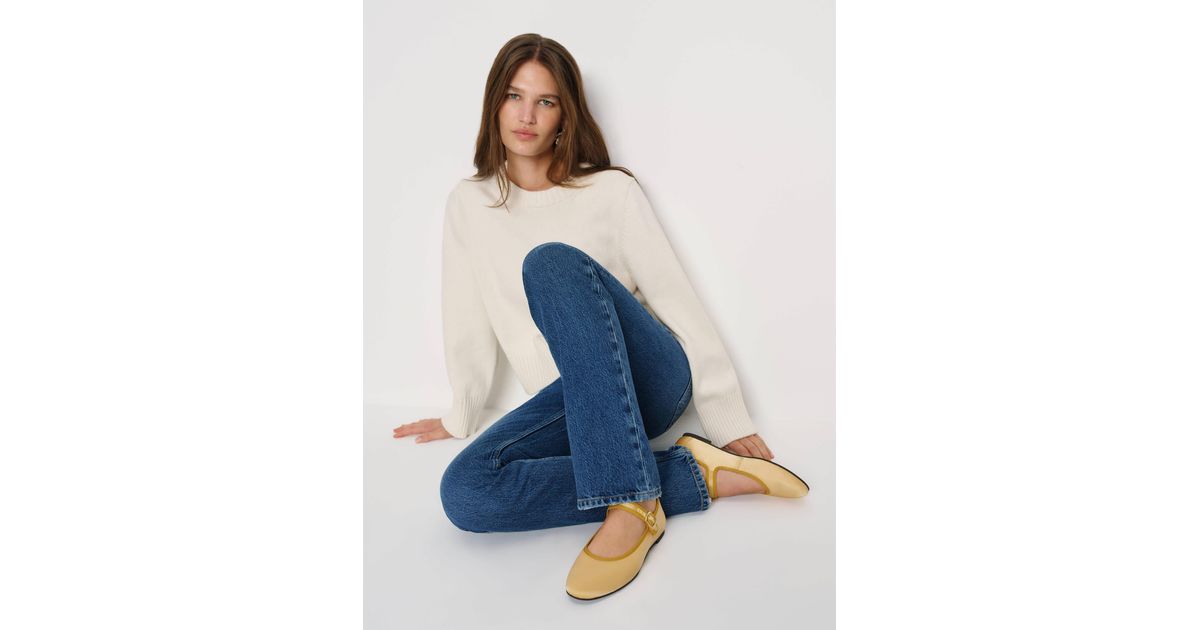 Reformation Tilly Ballet Flat 8 in Blue | Lyst