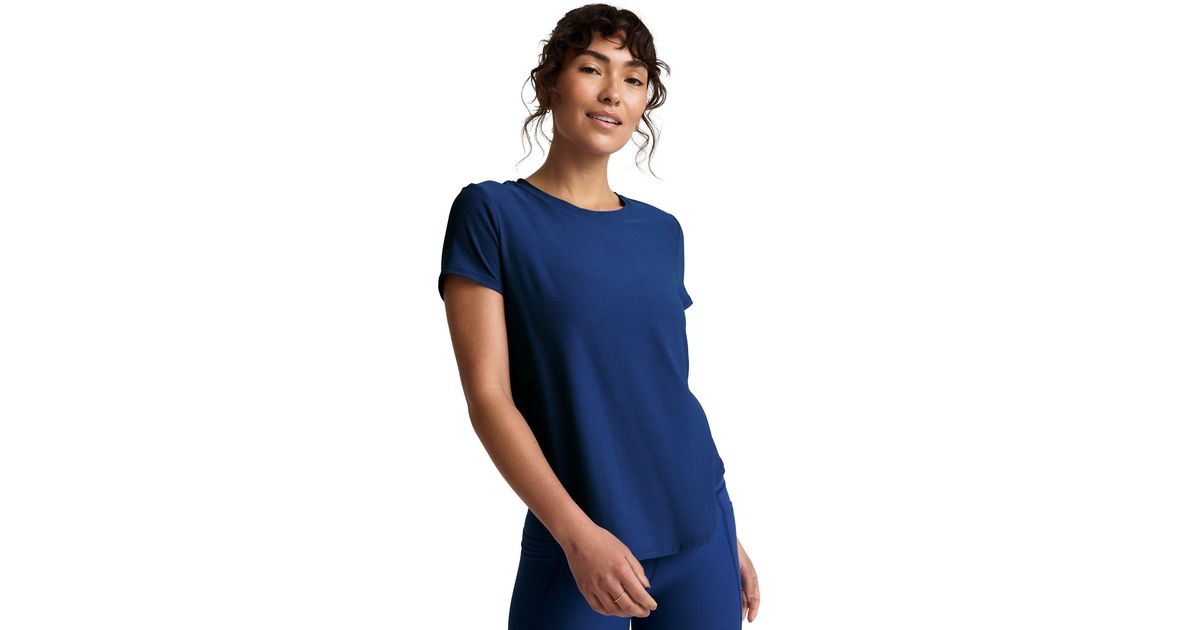 Beyond Yoga Women's Featherweight On The Down Low Tee in Blue | Lyst UK