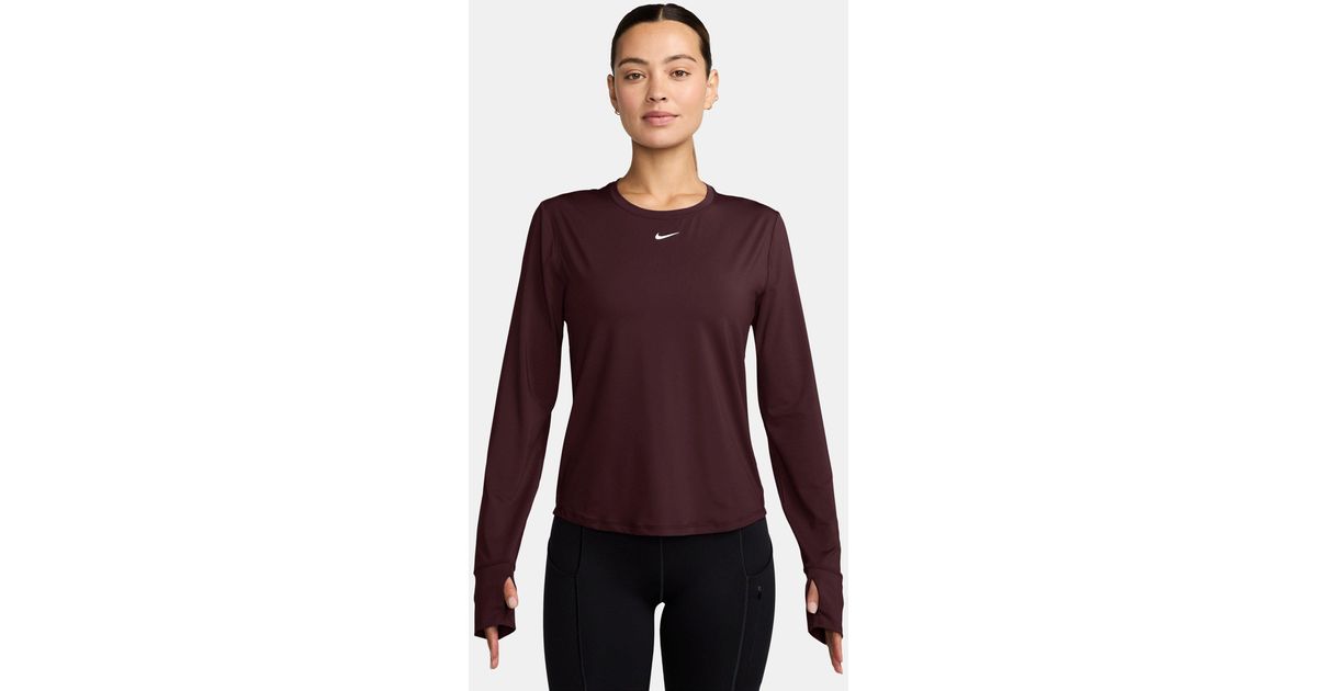 Nike Women's One Classic Dri-fit Long-sleeve Top in Purple | Lyst UK