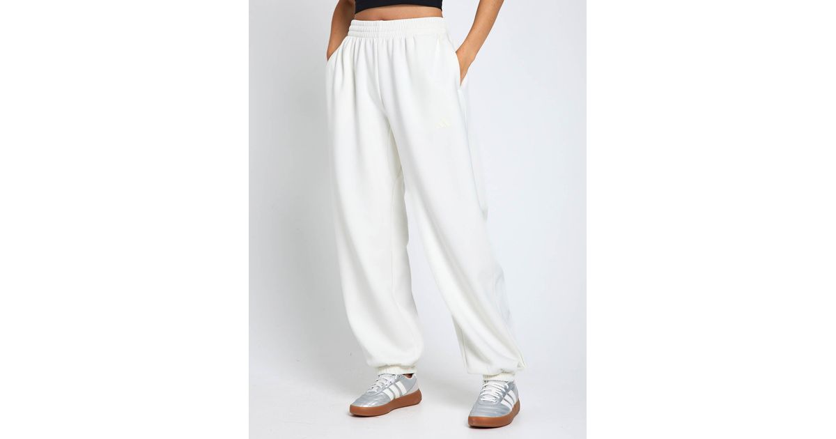 adidas Women's Soft Lux Loose Pant in White | Lyst UK