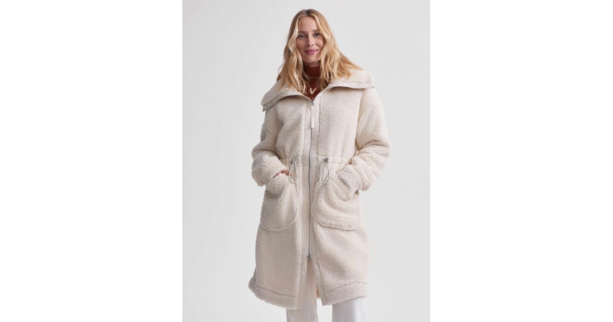 Varley Women's Logan Sherpa Coat in Natural | Lyst UK