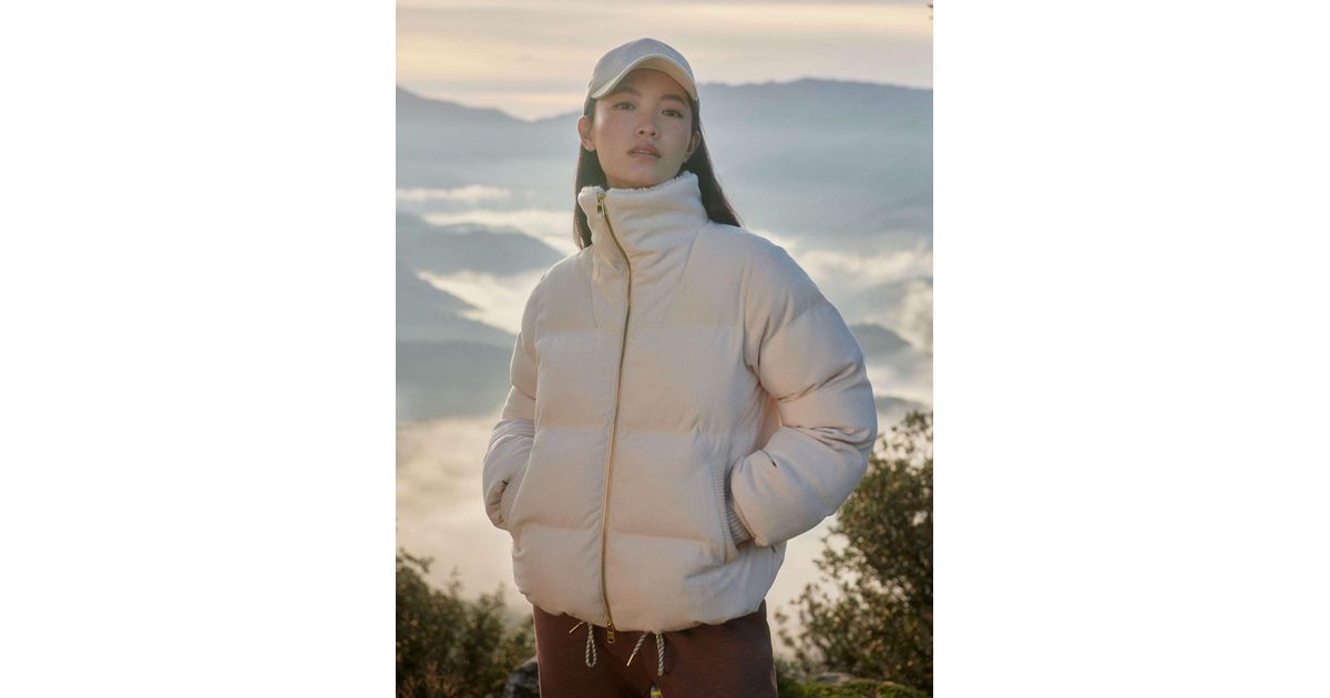 Varley Women's Sports Brackley Cord Puffer Jacket in Grey | Lyst UK