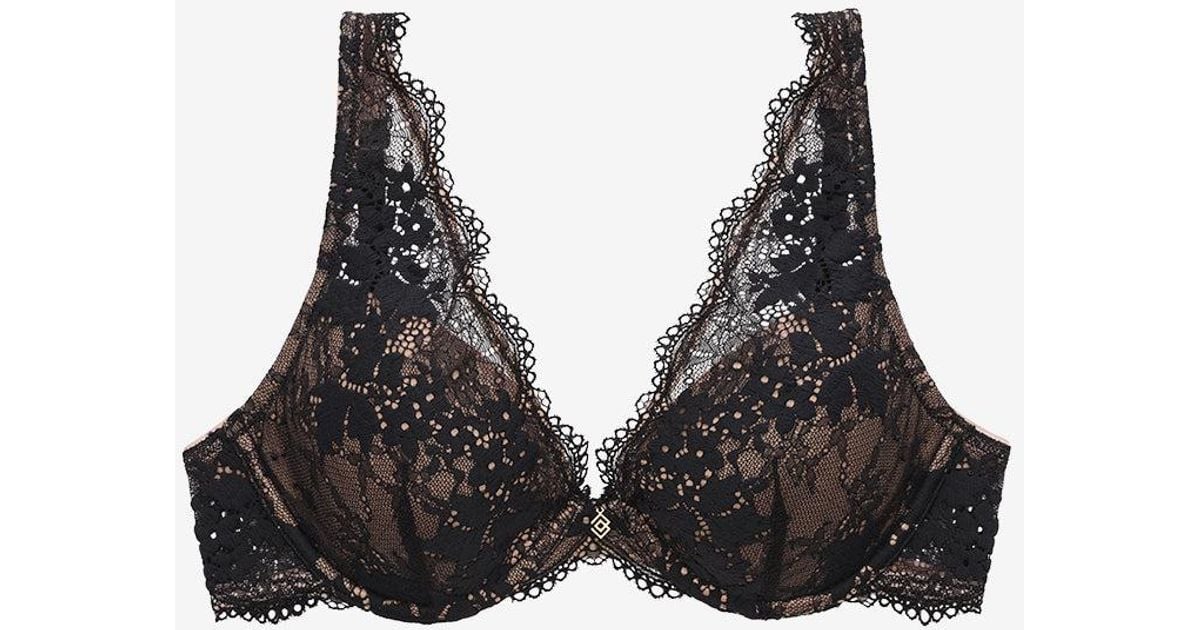 Thirdlove All Day Lace Uplift Plunge Bra in Black | Lyst