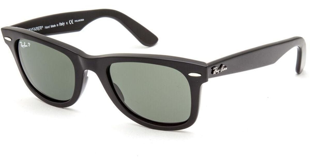 Ray Ban Original Wayfarer Classic Polarized Sunglasses In Black For Men Lyst
