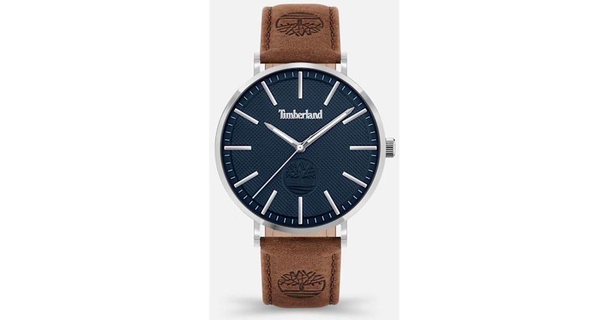 Timberland Kinsley Leather Strap Watch For in Blue for Men | Lyst UK