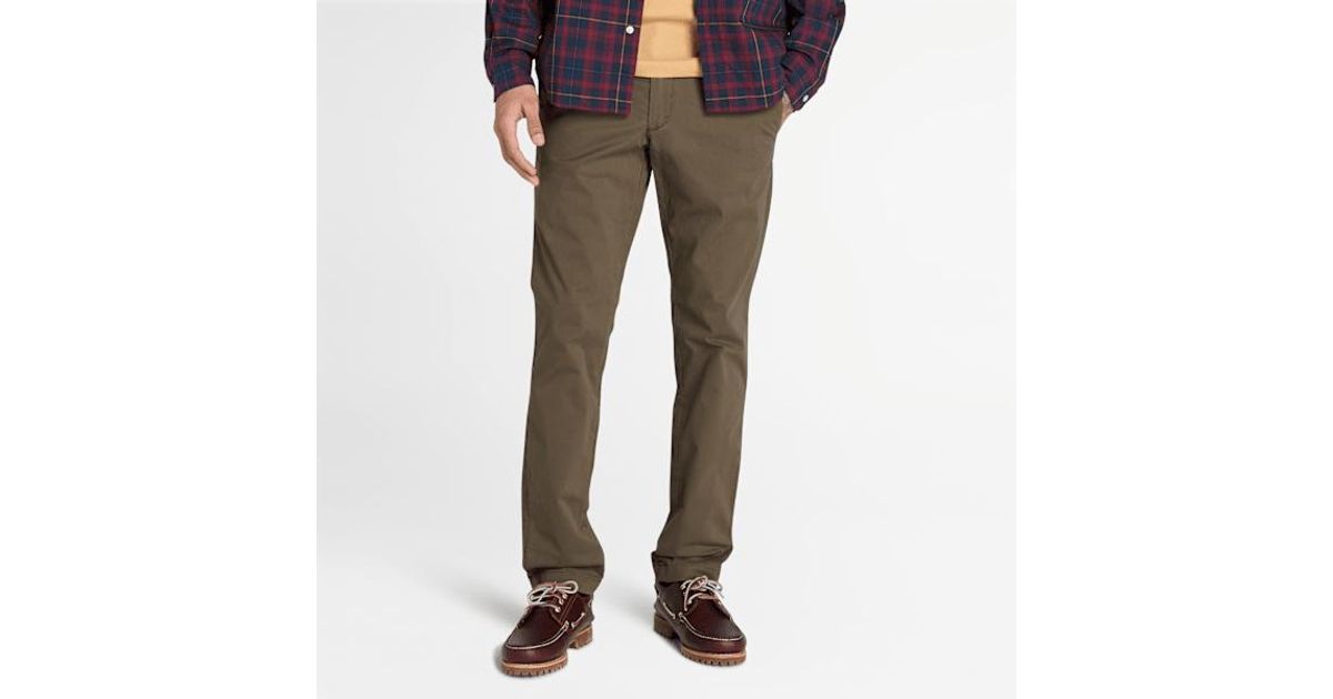 Timberland Claremont Twill Chino Slim Trouser For in Green for Men ...