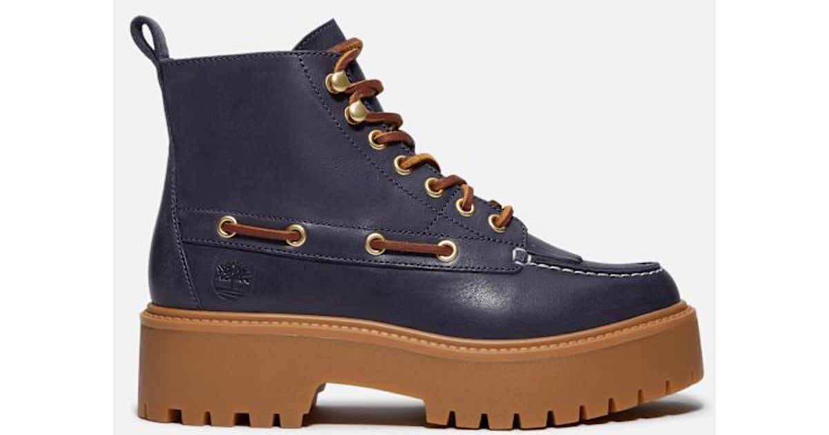 Timberland Stone Street Platform Kiltie Boot For in Blue | Lyst UK