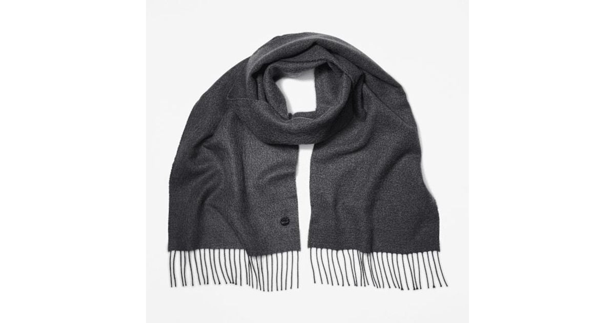 Timberland Solid Woven Scarf in Black | Lyst UK