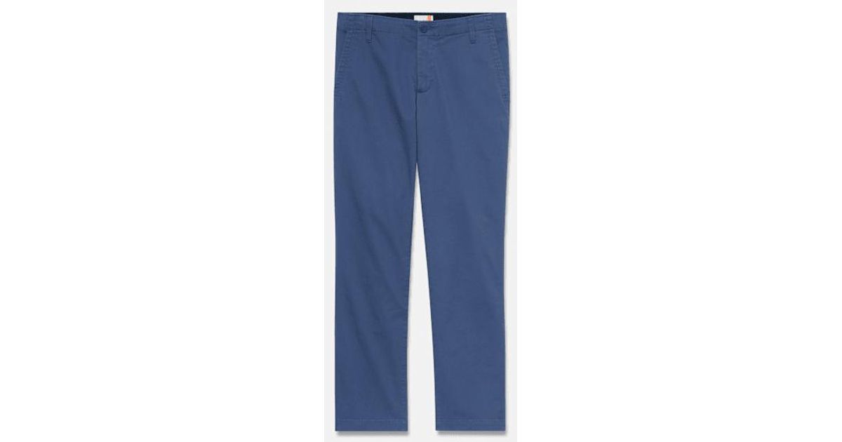 Timberland Topsfield Straight Twill Chino Trouser For in Blue for Men ...