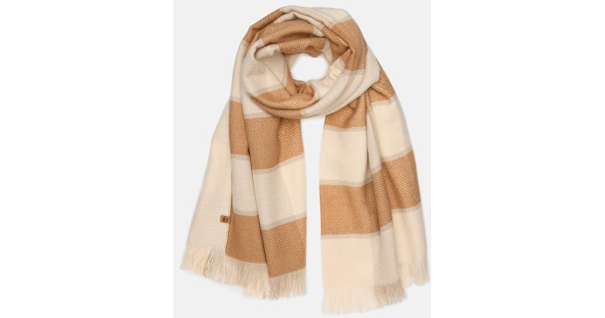 Timberland Reversible Blanket Scarf in Natural | Lyst UK